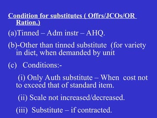 Ration scales in Indian Army power point | PPT