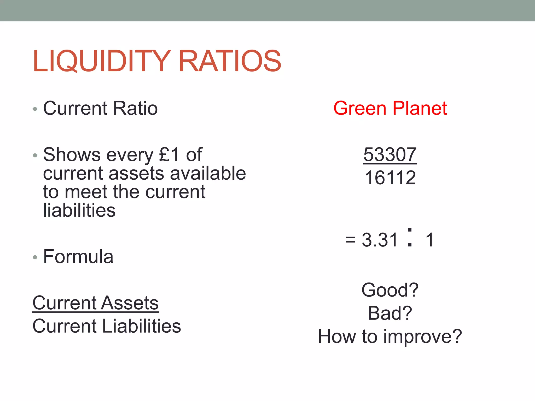 Ratio Presentation Liquidity | PPTX
