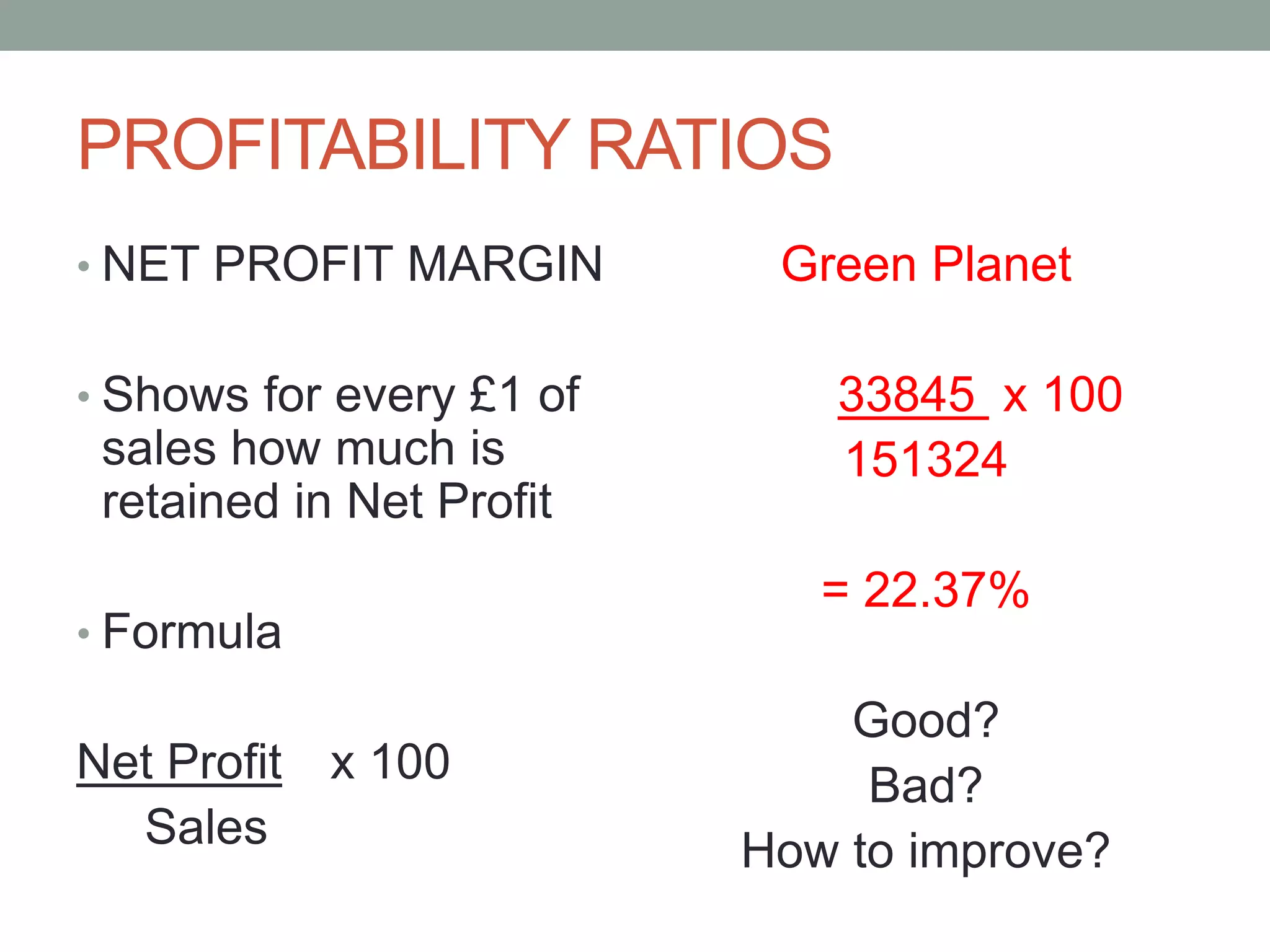 Profitability Ratios | PPTX