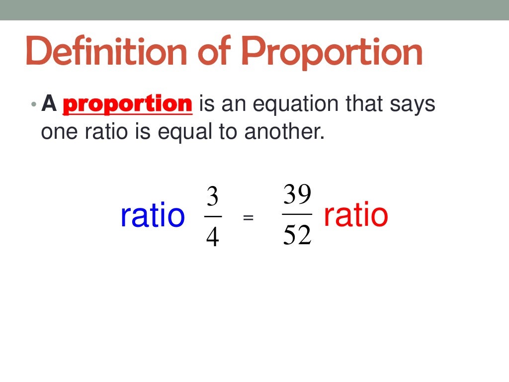 Ratio & proportion