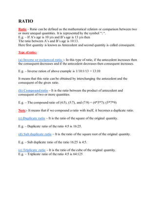 Ratio & proportion | DOCX
