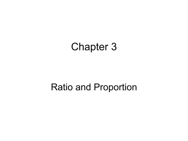 Ratio & Proportion PowerPoint Presentation | PPT