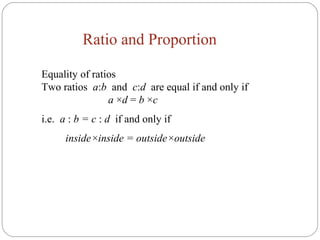 Ratio & propotion | PPT