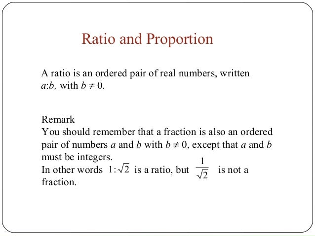 Ratio & propotion