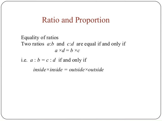 Ratio & propotion