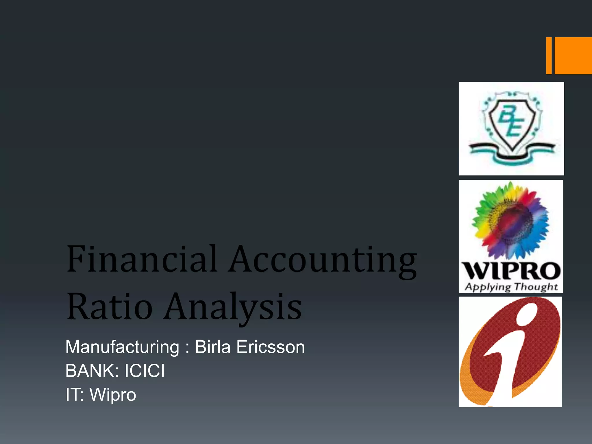 Financial Accounting Ratio analysis of Indian companies | PPTX