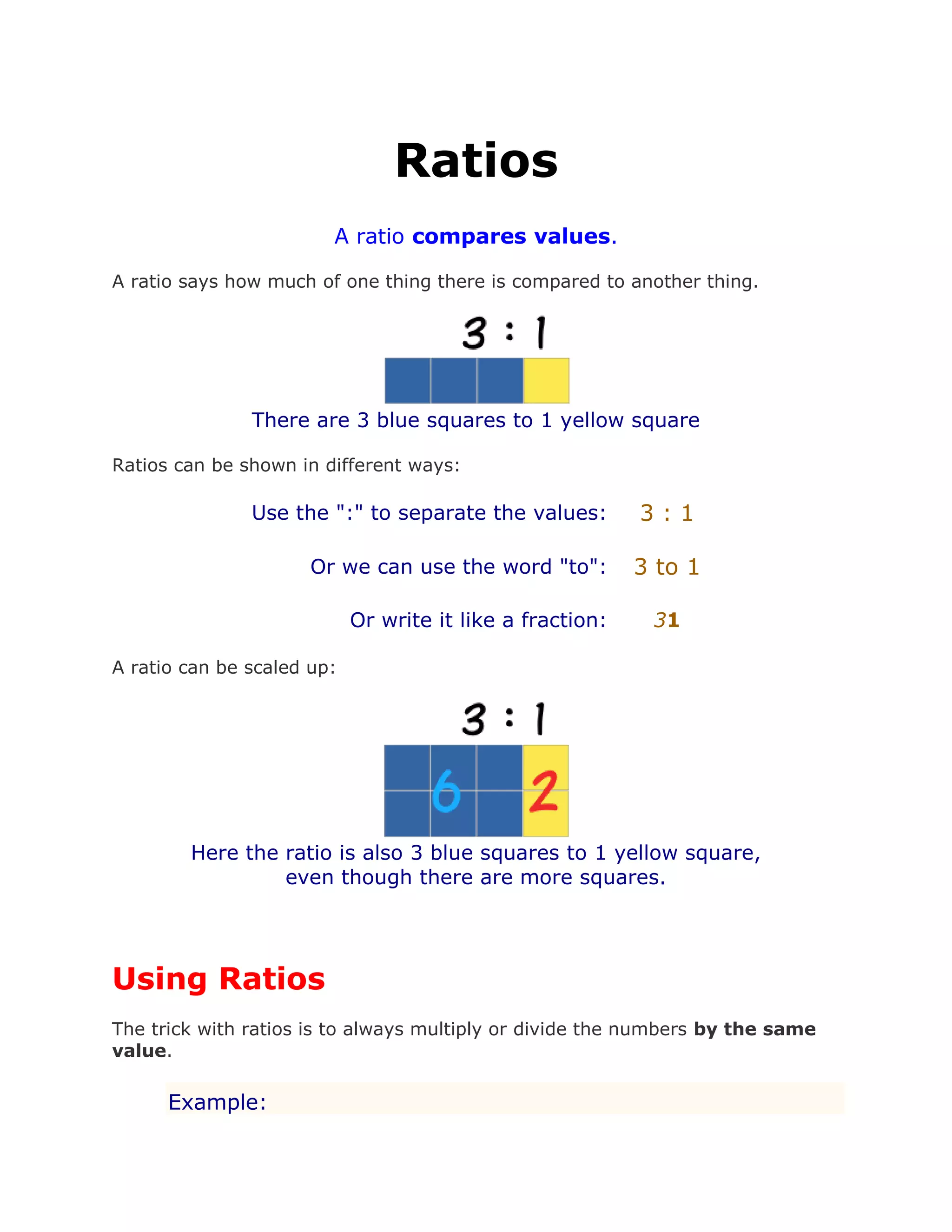 Ratios | PDF