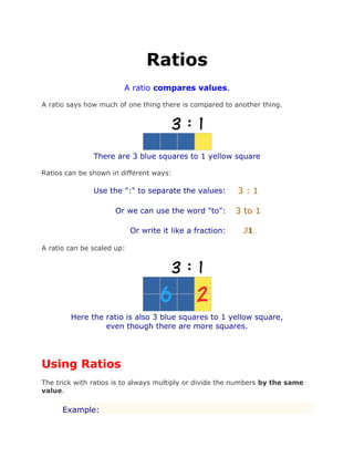 Ratios | PDF