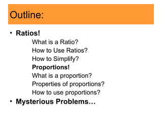 Ratio and Proportion for Business Mathematics | PPT