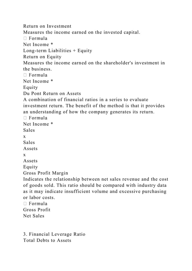 Ratios and Formulas in Customer Financial AnalysisFinancial stat.docx