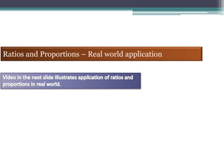 Ratios and proportions | PDF