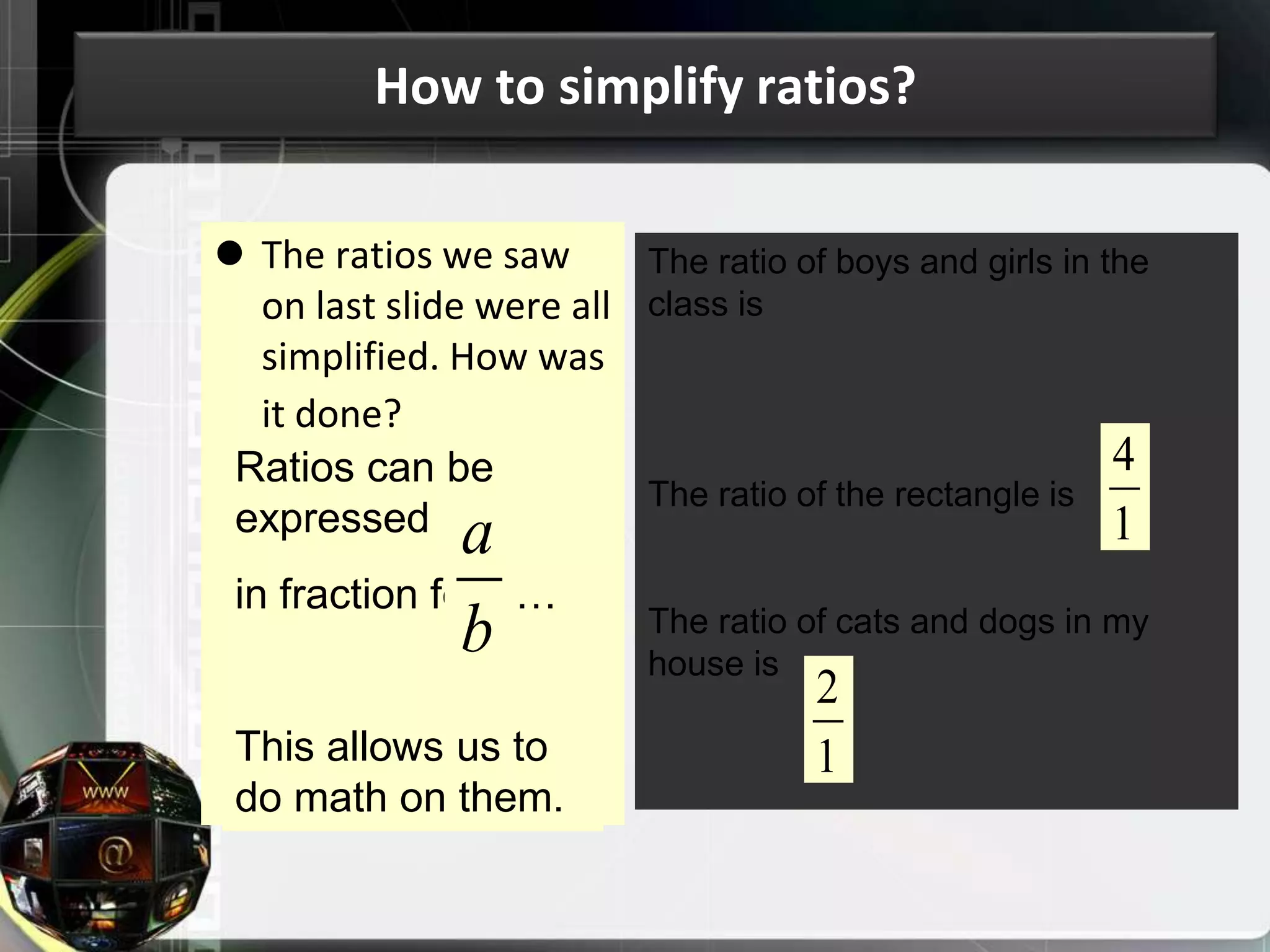 Ratios and proportions | PPTX