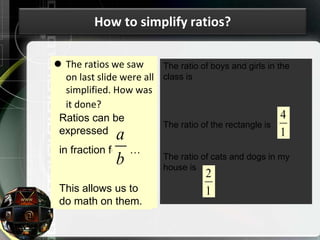 Ratios and proportions | PPTX