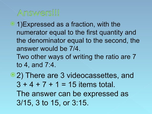 Ratios and proportions power point copy | PPT
