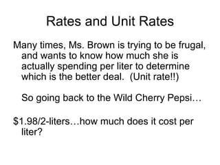 Ratios And Rates | PPT