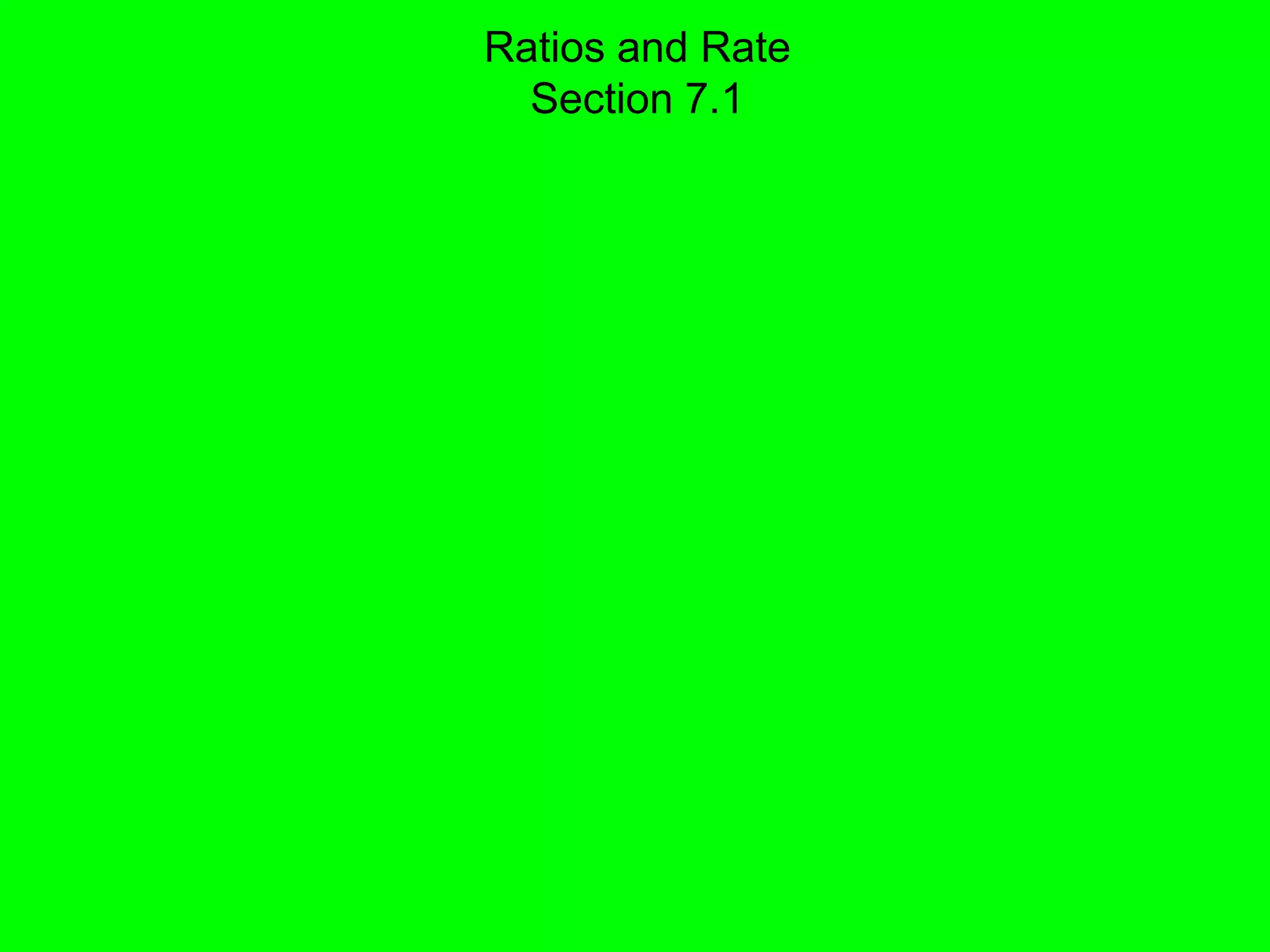 Ratios and rates | PPTX