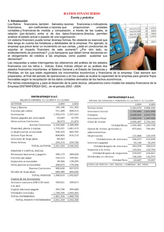 Ratios financieros. teoría y práctica | PDF