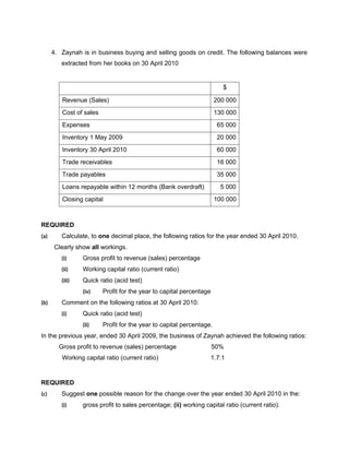 RATIOS FULL REVISION for o levels accounting.docx