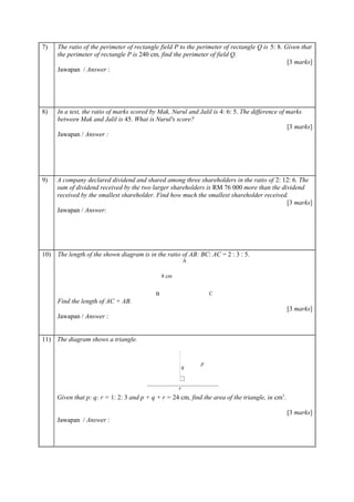 Ratios, Rates and Proportions | DOC | Business | Business and Finance