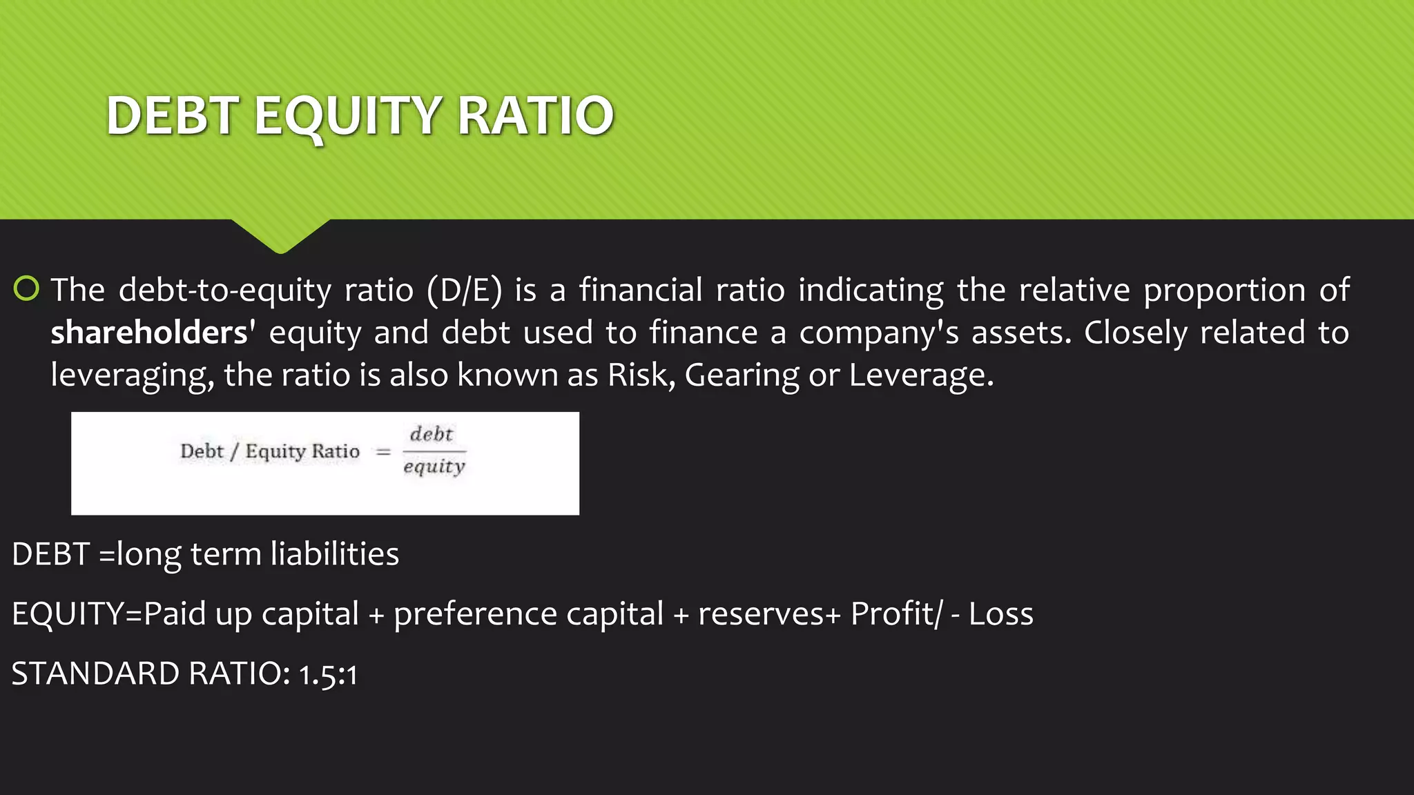 Ratios and leverages | PPTX
