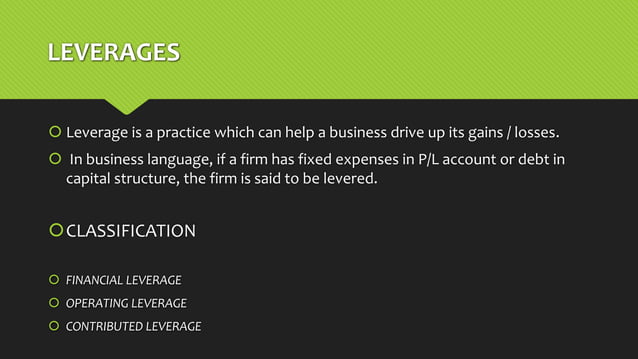 Ratios and leverages | PPTX