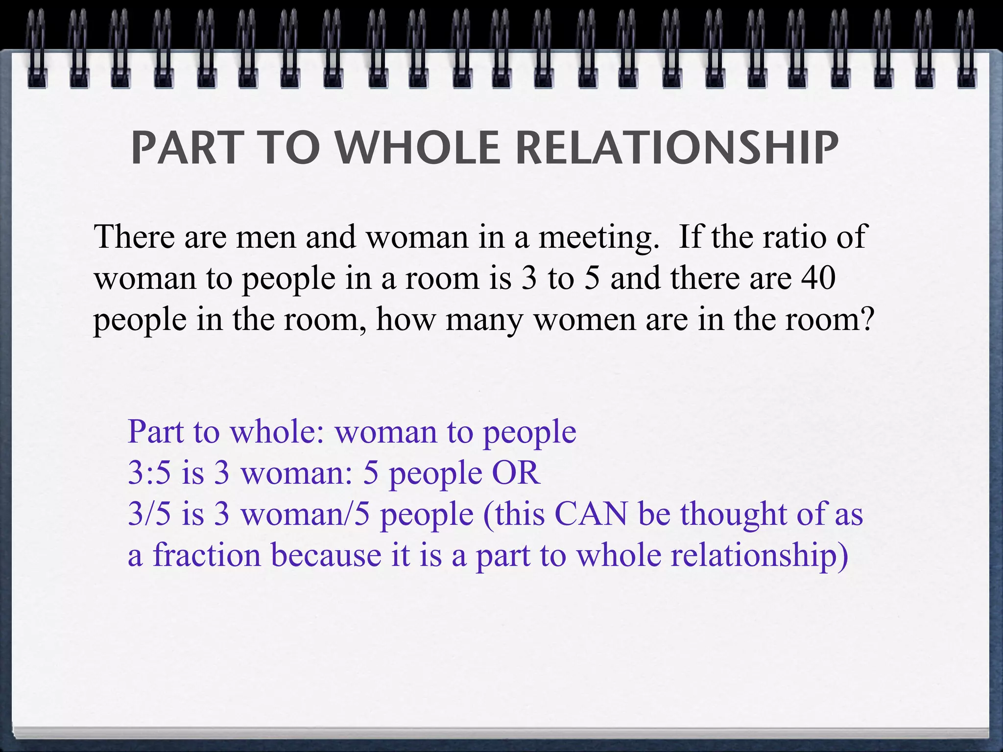 Ratios part/part and part/whole | KEY