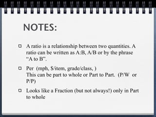 Ratios part/part and part/whole | KEY