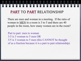 Ratios part/part and part/whole | KEY