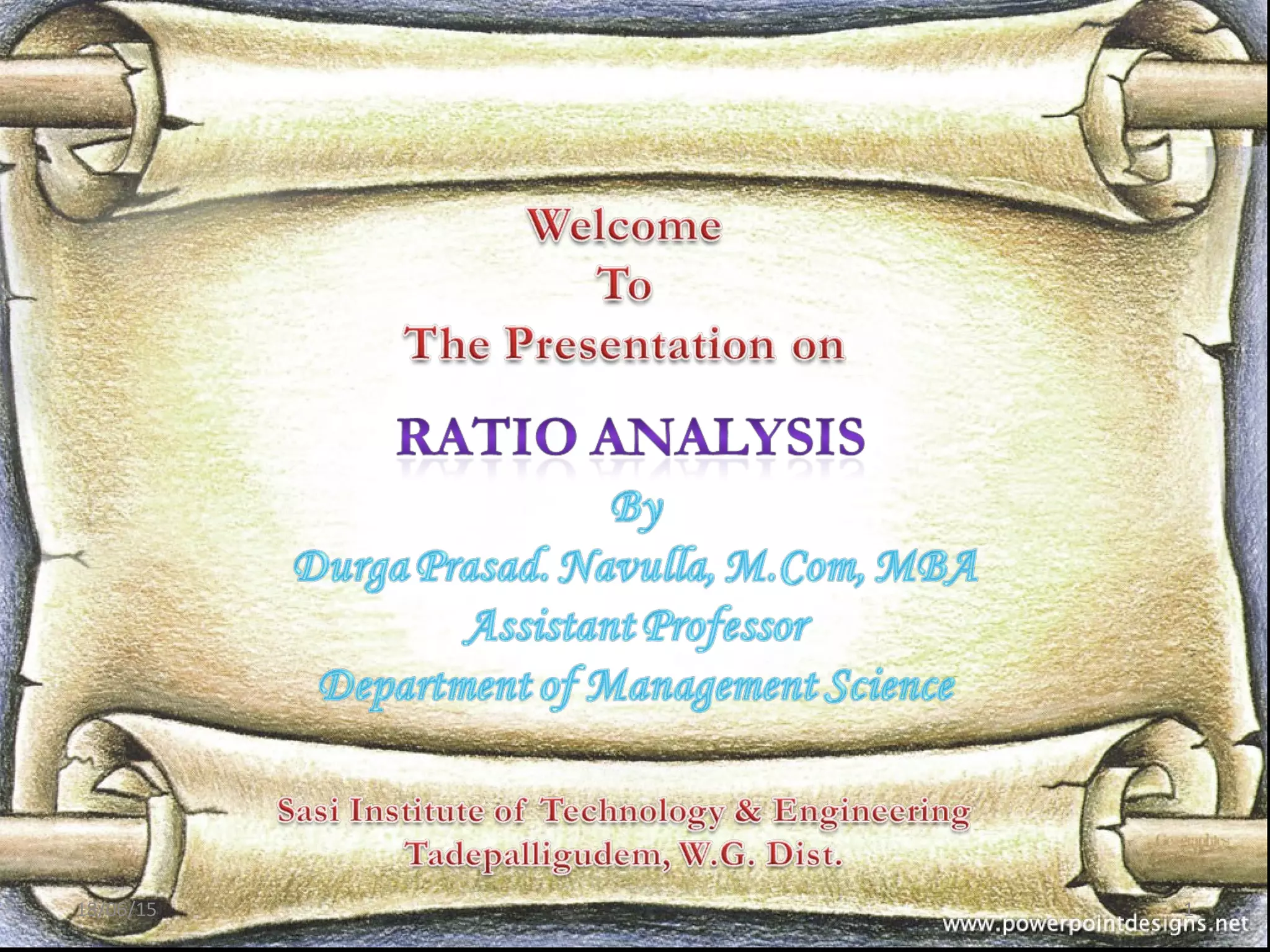 Ratio Analysis ppt | PPT