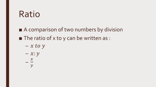 Ratios and proportions | PPTX