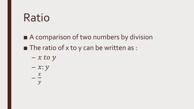Ratios and proportions | PPTX