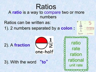 Ratios, prop % with cloze | PPT