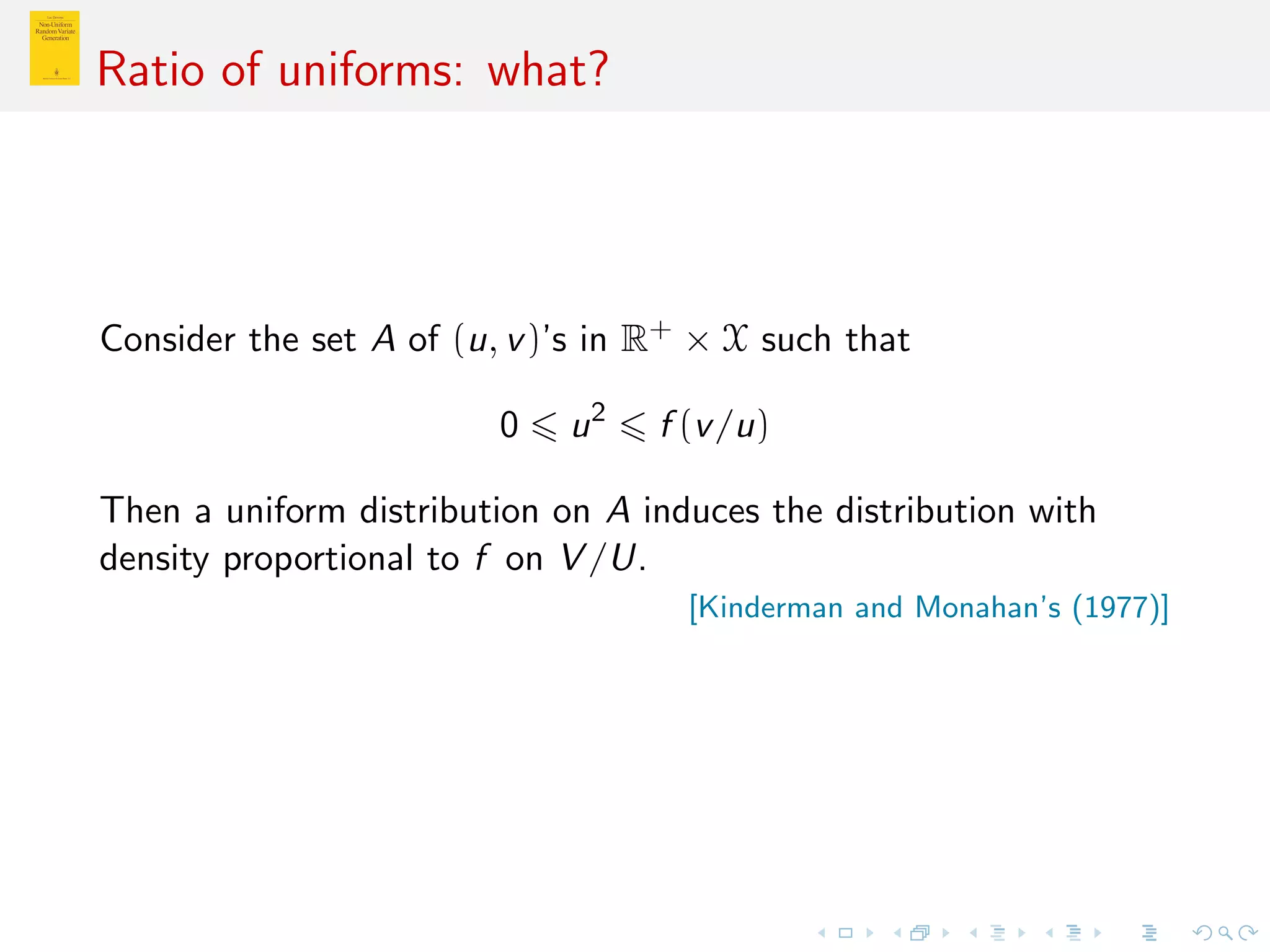 Ratio of uniforms and beyond | PDF