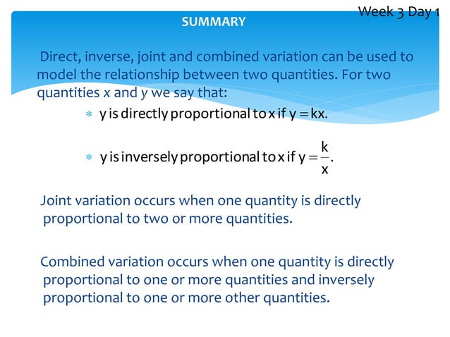 Ratio, variation and proportion | PPT