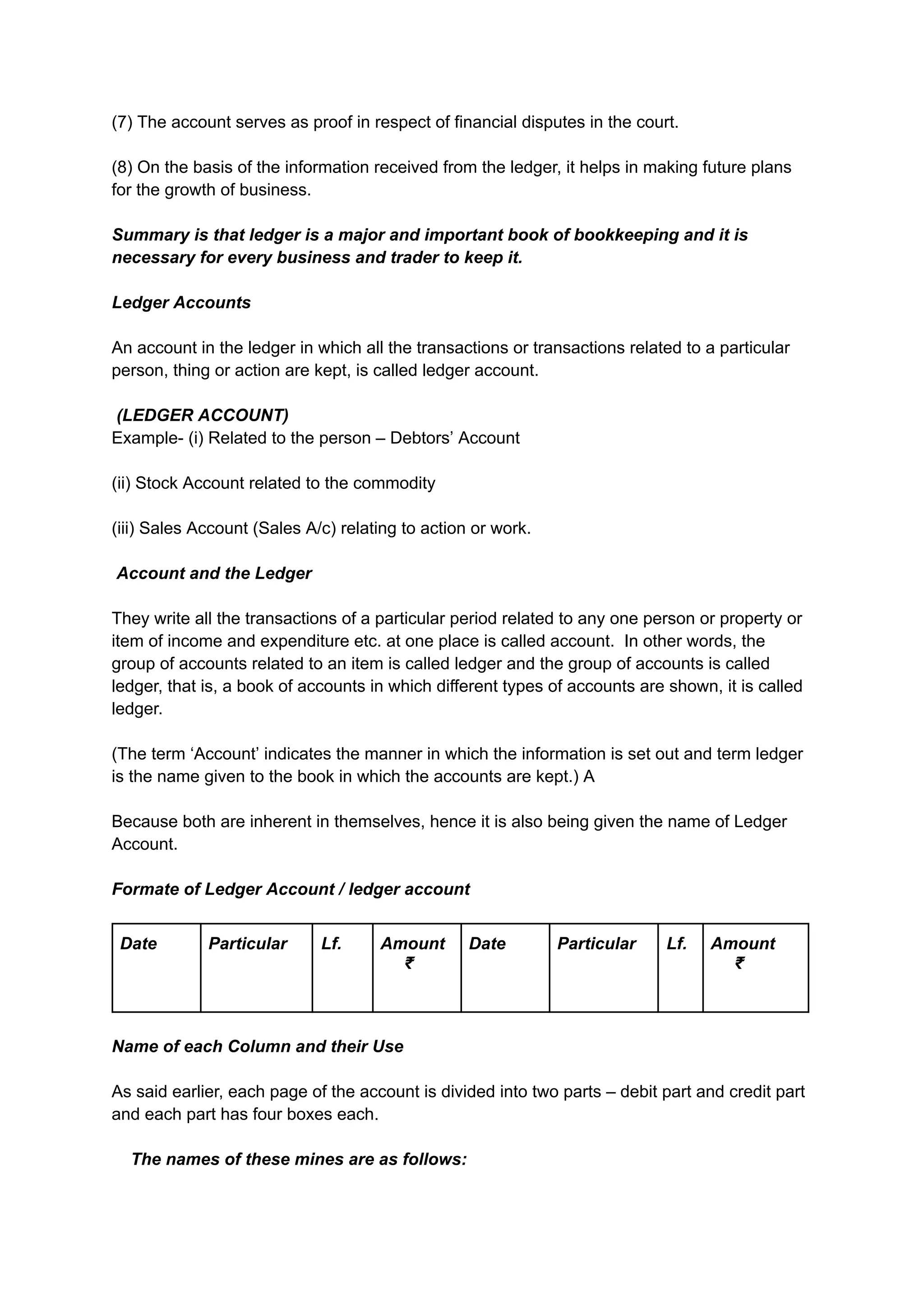 Basic Ledger. Definition Of Ledger,Types & Example Of Ledger | PDF