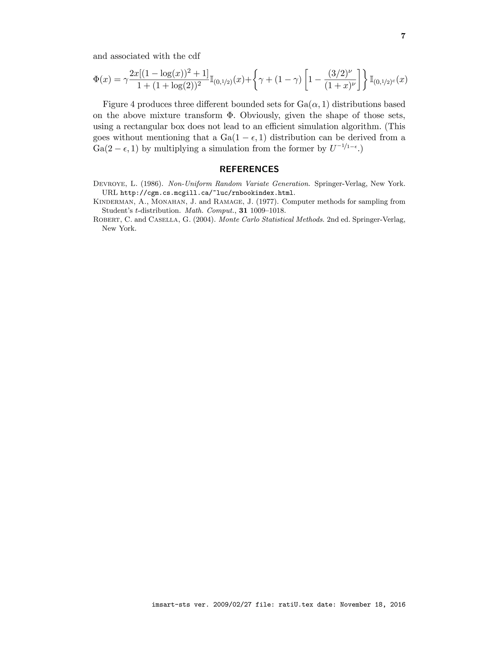 A generalisation of the ratio-of-uniform algorithm | PDF