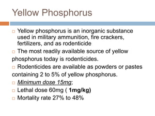 Rat killer paste poisoining by Dr kandy | PPTX
