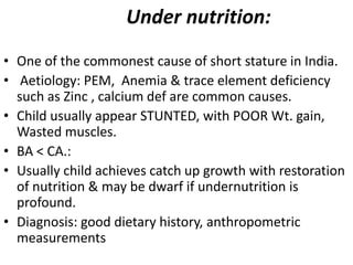 approach to short stature | PPTX