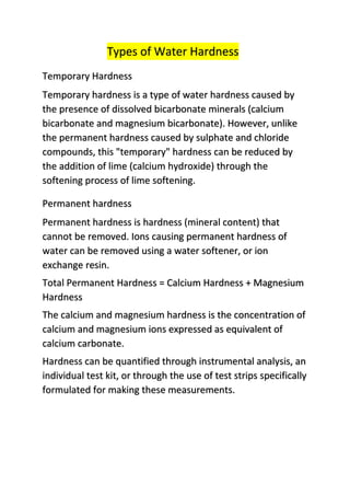 Determining of hardness of water | PDF