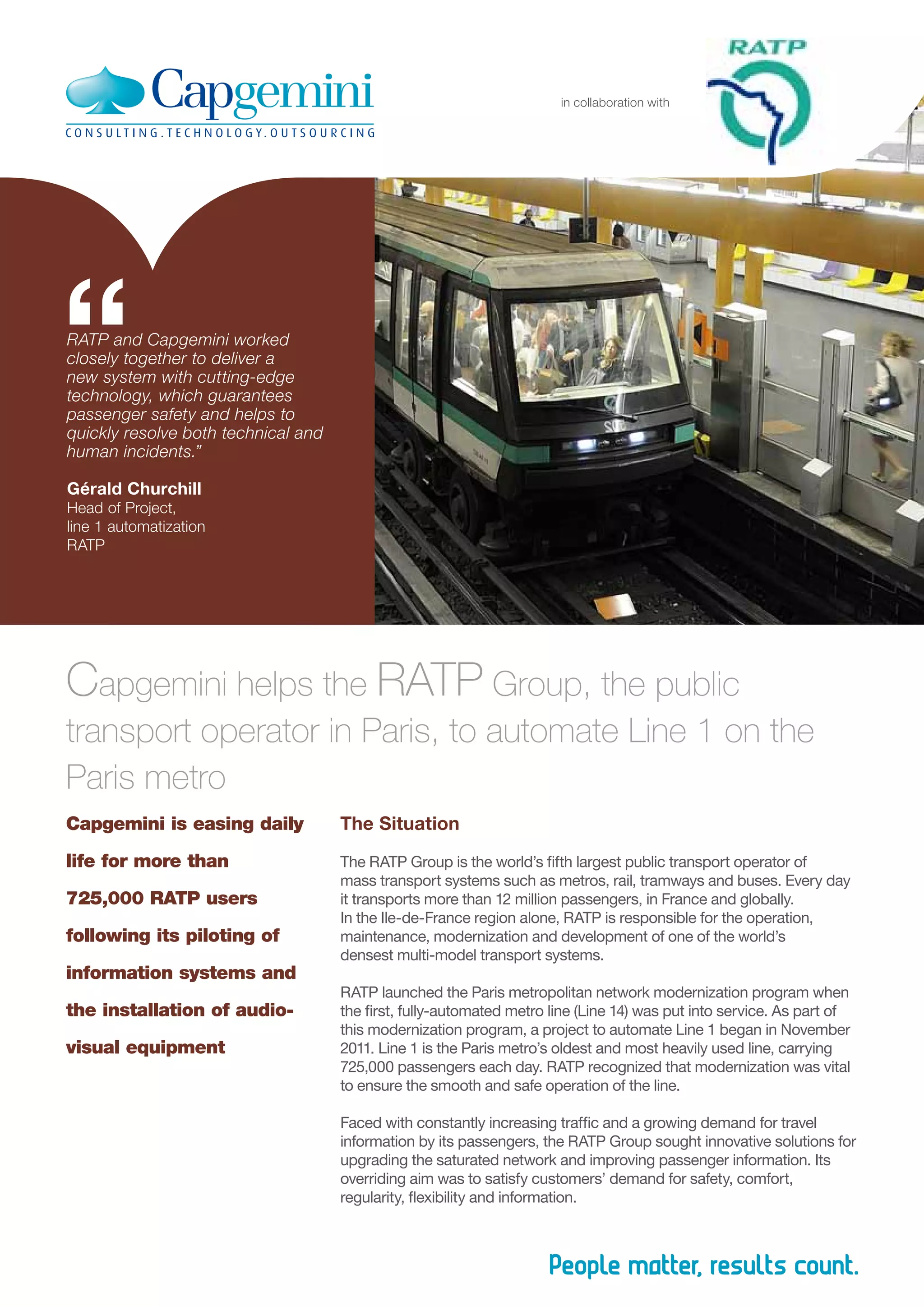 RATP Group Automates Metro Line 1 | PDF