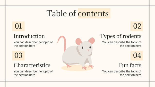 Slides ppt rats, mouse, rodents, animal. | PPT