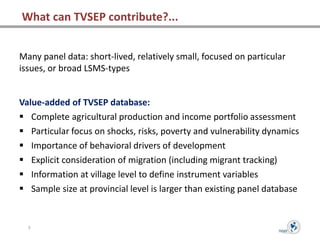 Introduction to the TVSEP Panel Database | PPT