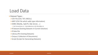 Rattle Graphical Interface for R Language | PPT