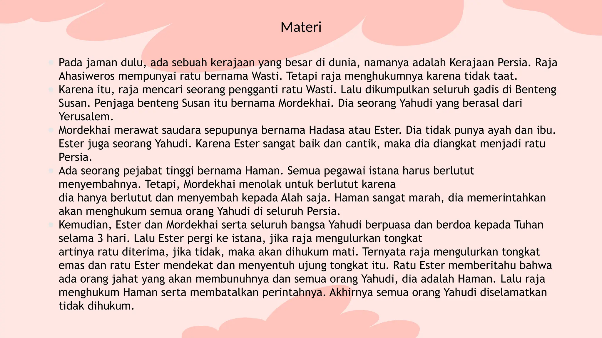 kisah dari tokoh alkitab yaitu ratu ester | PPTX