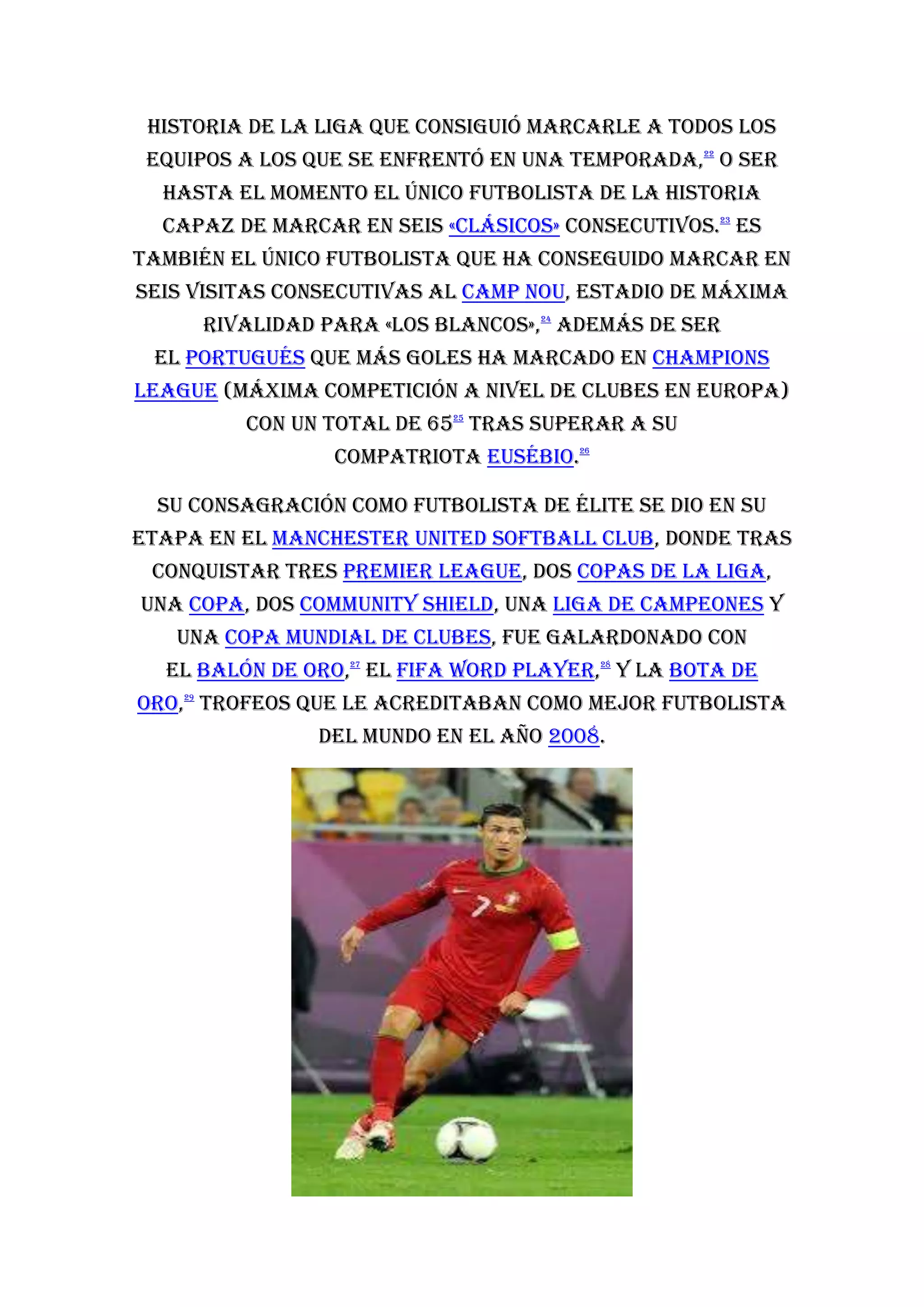 biografia de cristiano ronaldo | PDF