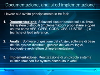Analisi ed implementazione di file system distribuiti in ambiente GNU/Linux. | PDF