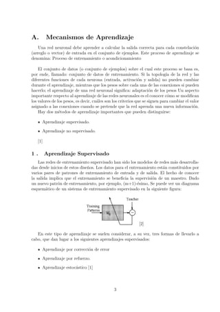Redes Neuronales ”Función de Aprendizaje” | PDF