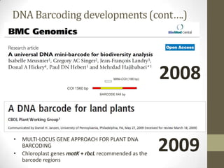 DNA barcode sequence identification incorporating taxonomic hierarchy ...