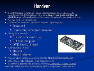 Računarski sistem | PPT