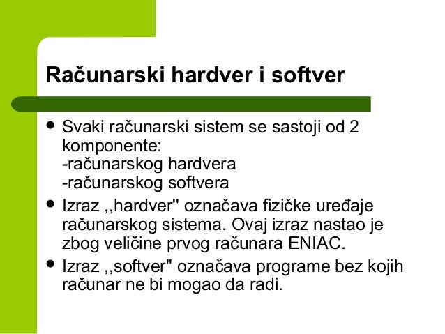 Racunarski sistem - RAcunarski sistem